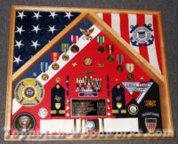 2 Flag Military Shadow Box (Large) by Topnotch Woodworks