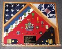 2 Flag Military Shadow Box by Topnotch Woodworks