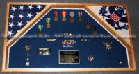 2 Flag Military Shadow Box (Large) by Topnotch Woodworks
