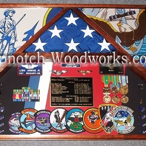 3 Flag Shadow Box by Topnotch Woodworks