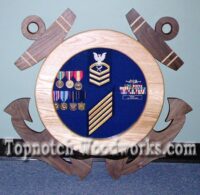 USCG Shield Shadow Box by Topnotch Woodworks