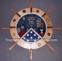 Ship Wheel Shadow Box with Walnut Inlays by Topnotch Woodworks