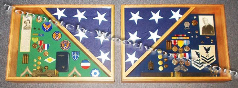 Burial Flag Shadow Box by Topnotch Woodworks