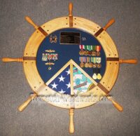 Ship Wheel Shadow Box with Walnut Inlays by Topnotch Woodworks