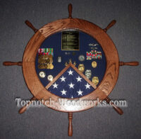 Ship Wheel Shadow Box by Topnotch Woodworks