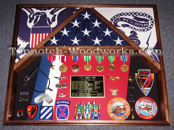 3 Flag Shadow Box by Topnotch Woodworks