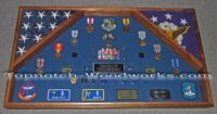 2 Flag Military Shadow Box (Large) by Topnotch Woodworks