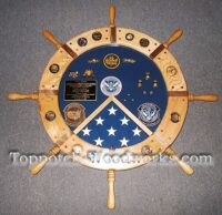 Ship Wheel Shadow Box with Walnut Inlays by Topnotch Woodworks