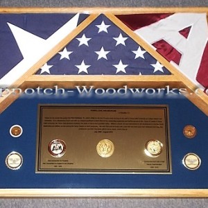 3 Flag Shadow Box by Topnotch Woodworks
